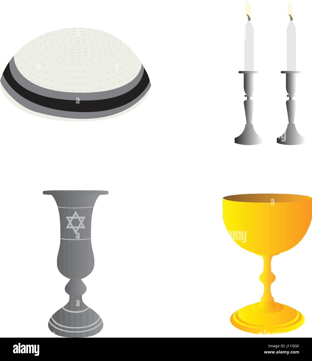 Set of jewish objects Stock Vector Image & Art - Alamy