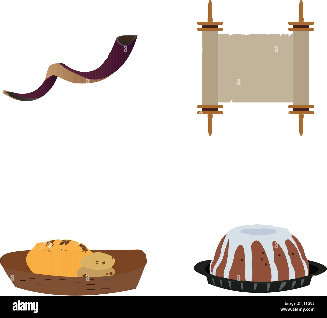 Jewish shofar traditional Cut Out Stock Images & Pictures - Alamy