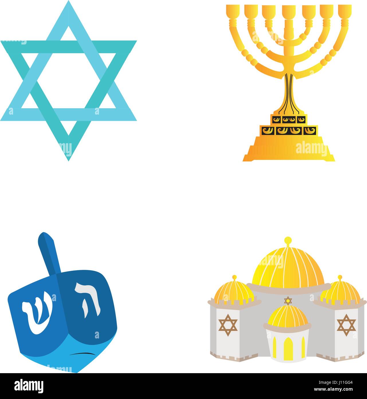 Set of jewish objects Stock Vector Image & Art - Alamy