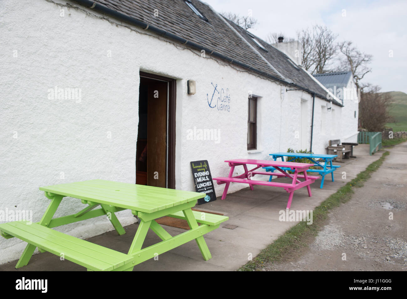 Cafe Canna of the island of Canna, inner hebirdes, Scotland Stock Photo ...