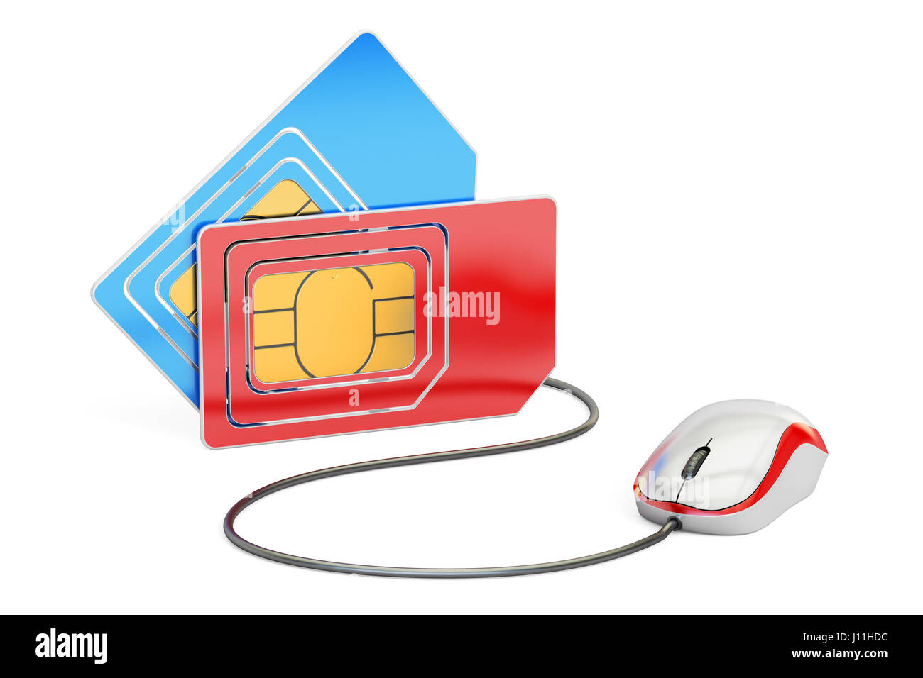 Sim card with computer mouse, online tech support and service from ...