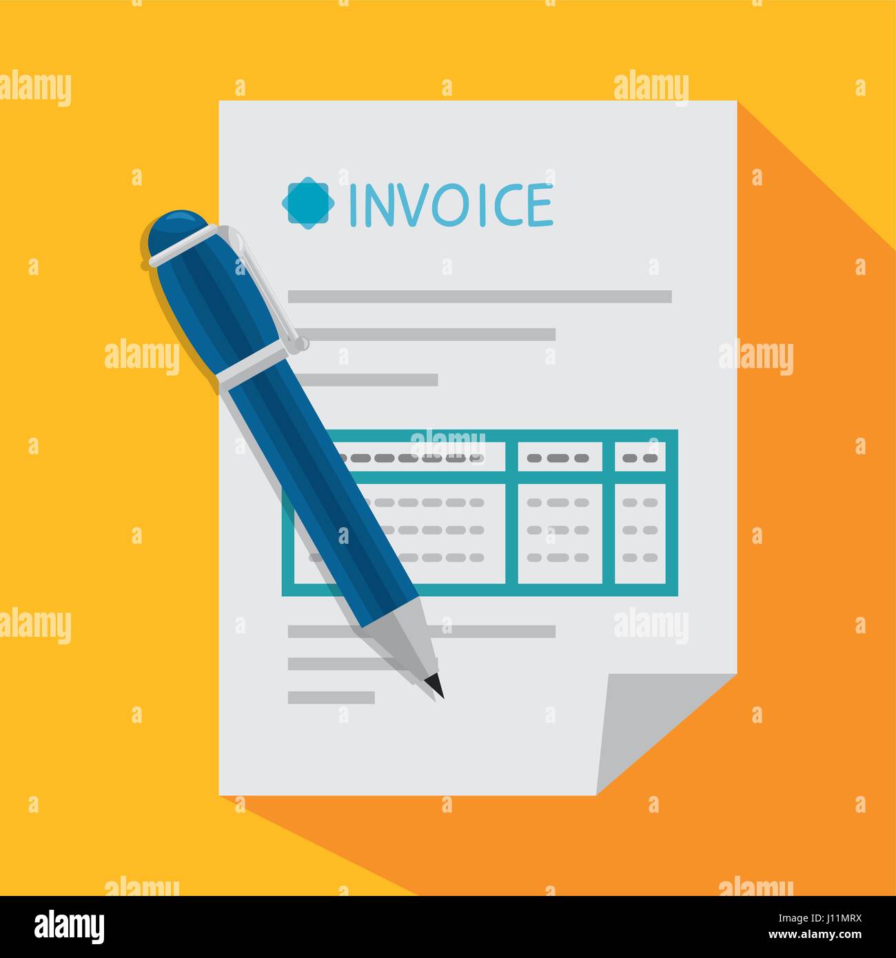 invoice pay concept isolated icon Stock Vector Image & Art - Alamy
