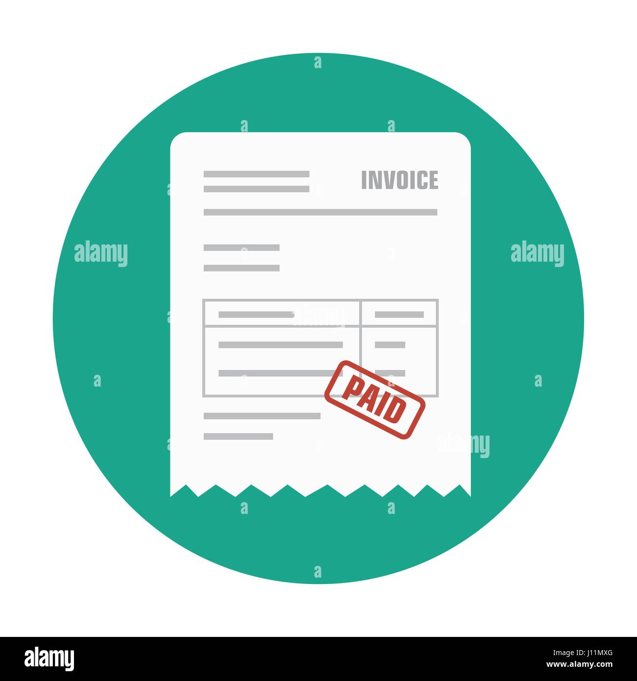 invoice pay concept isolated icon Stock Vector Image & Art - Alamy