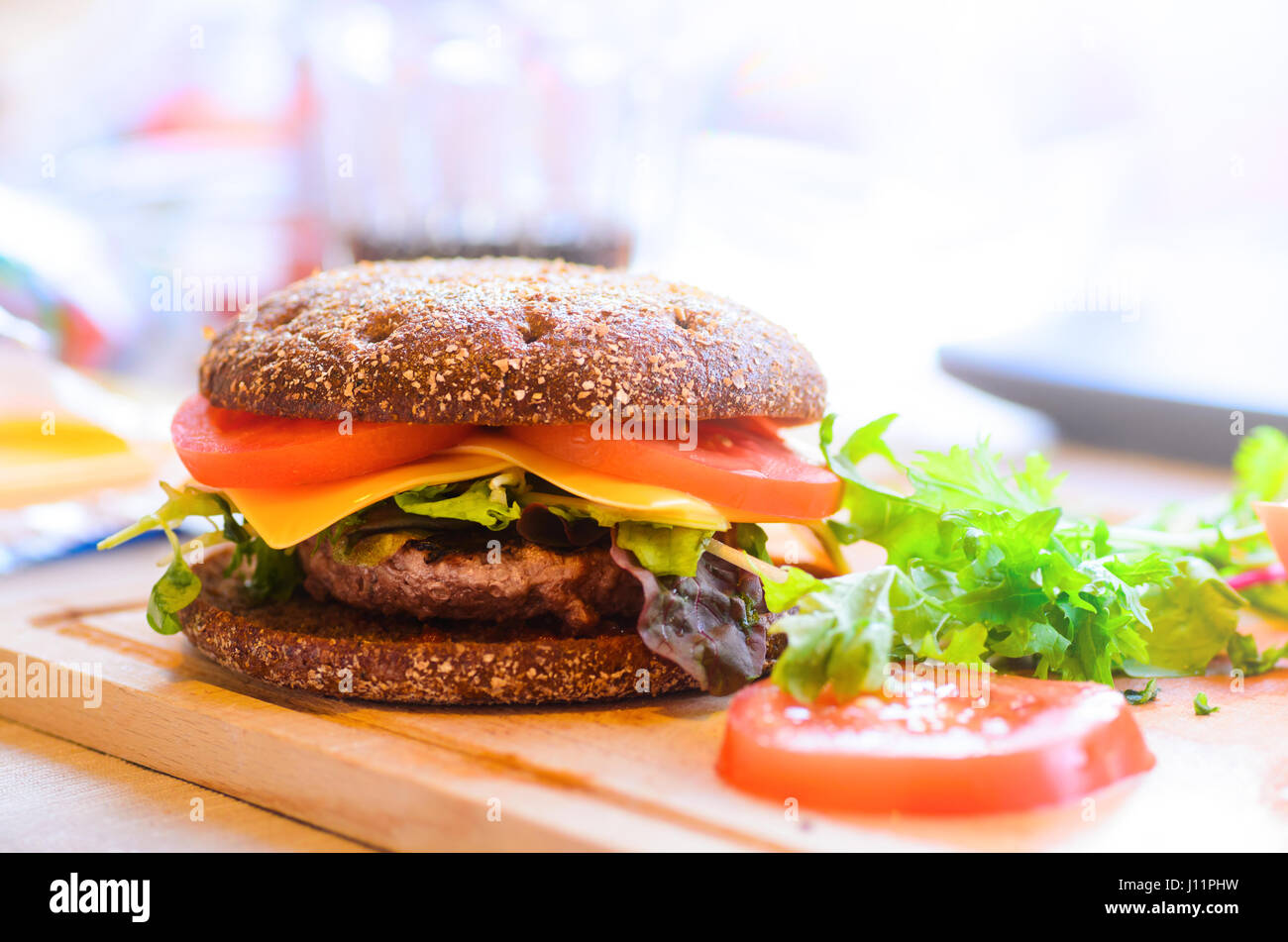 DIY beef burger Stock Photo - Alamy