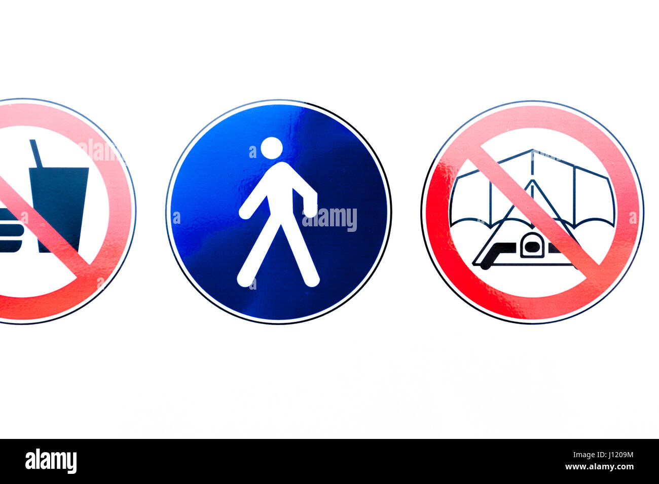 Collection of prohibition signs and warning signs Stock Photo - Alamy
