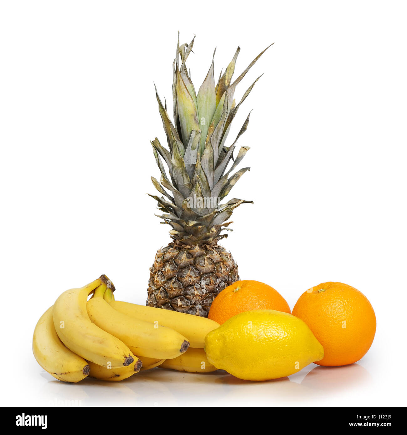 Fresh tropical fruits isolated on white Stock Photo - Alamy