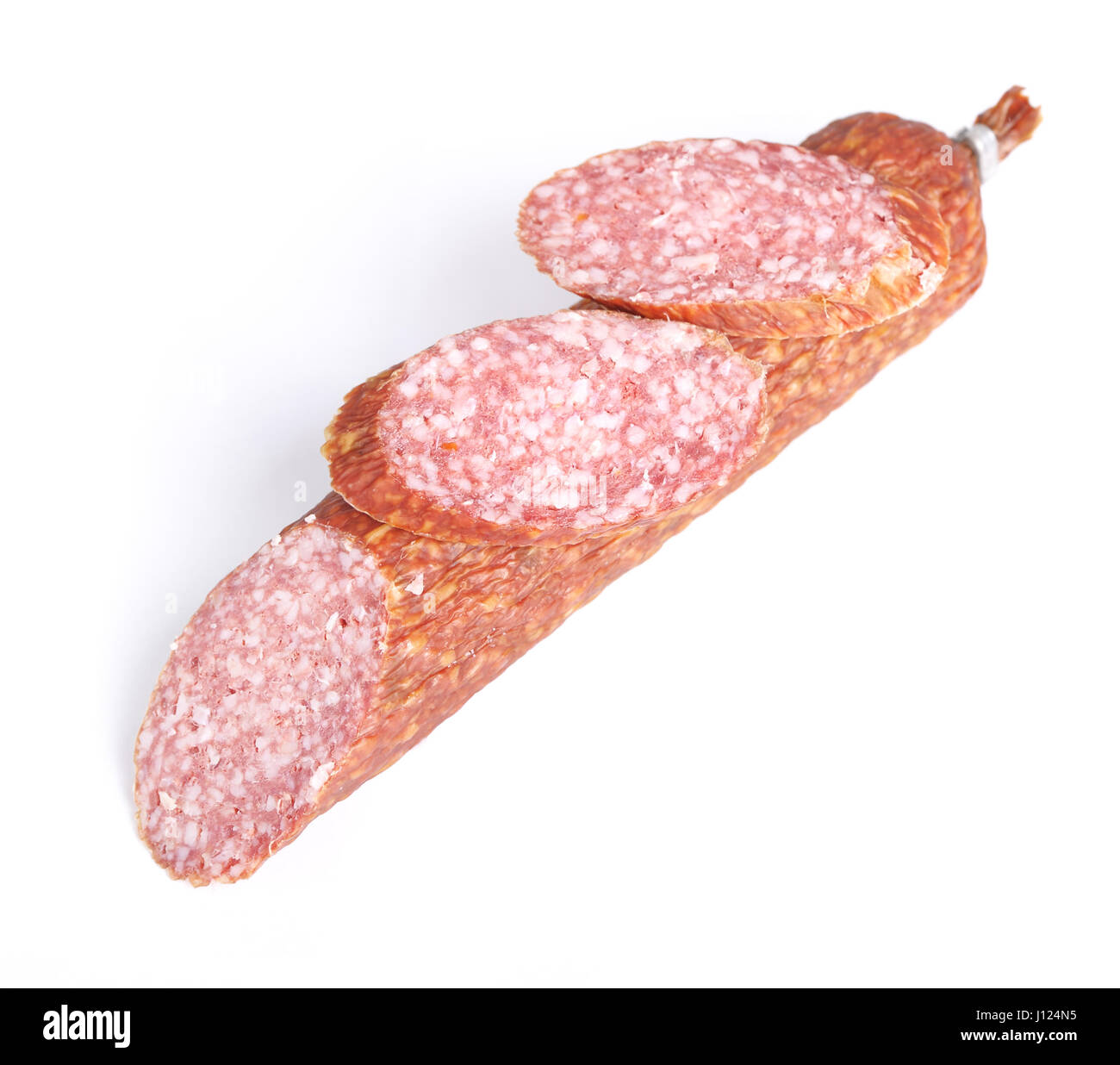Sausage isolated on white background Stock Photo - Alamy