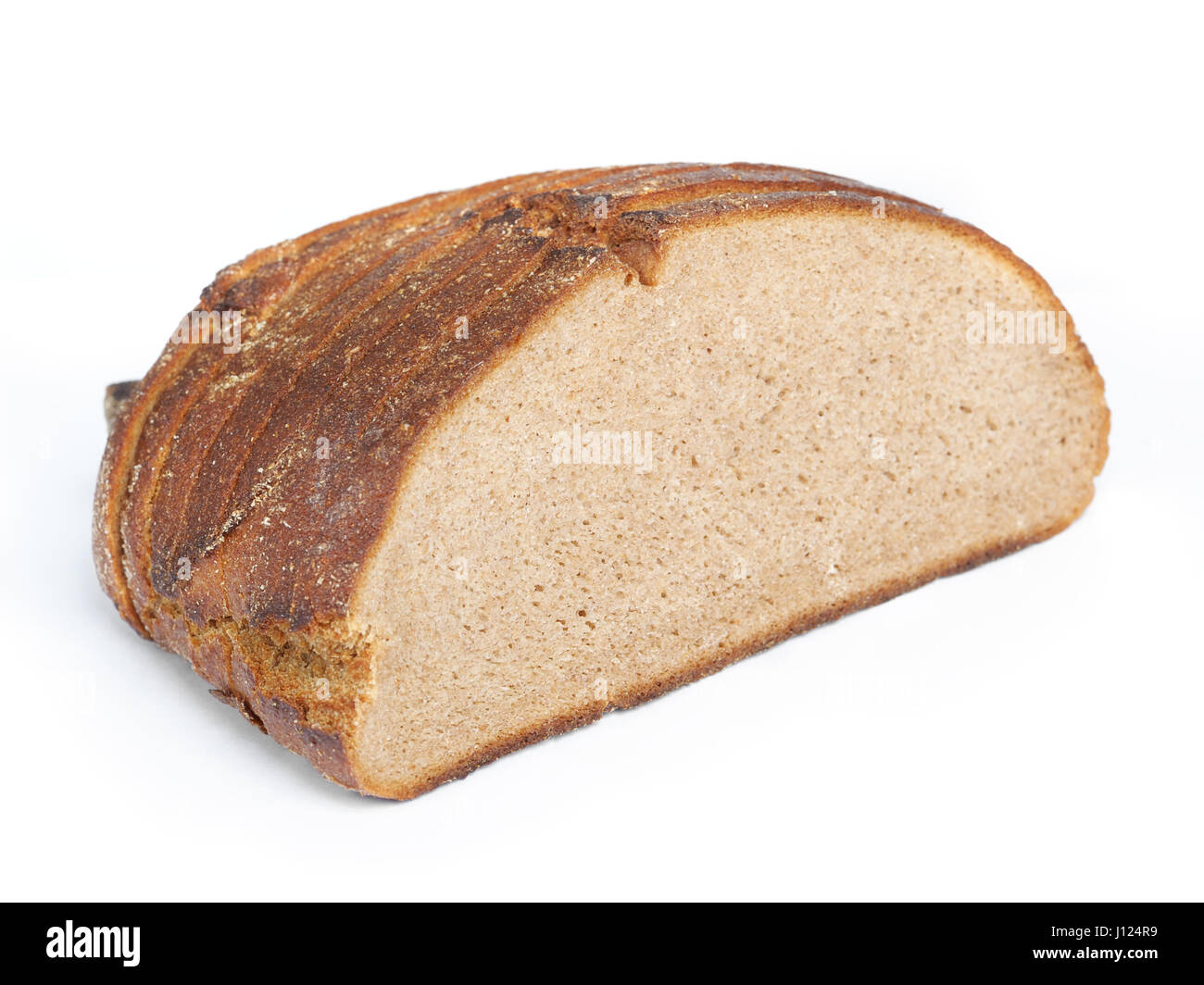 Cuts of bread isolated on white background Stock Photo - Alamy