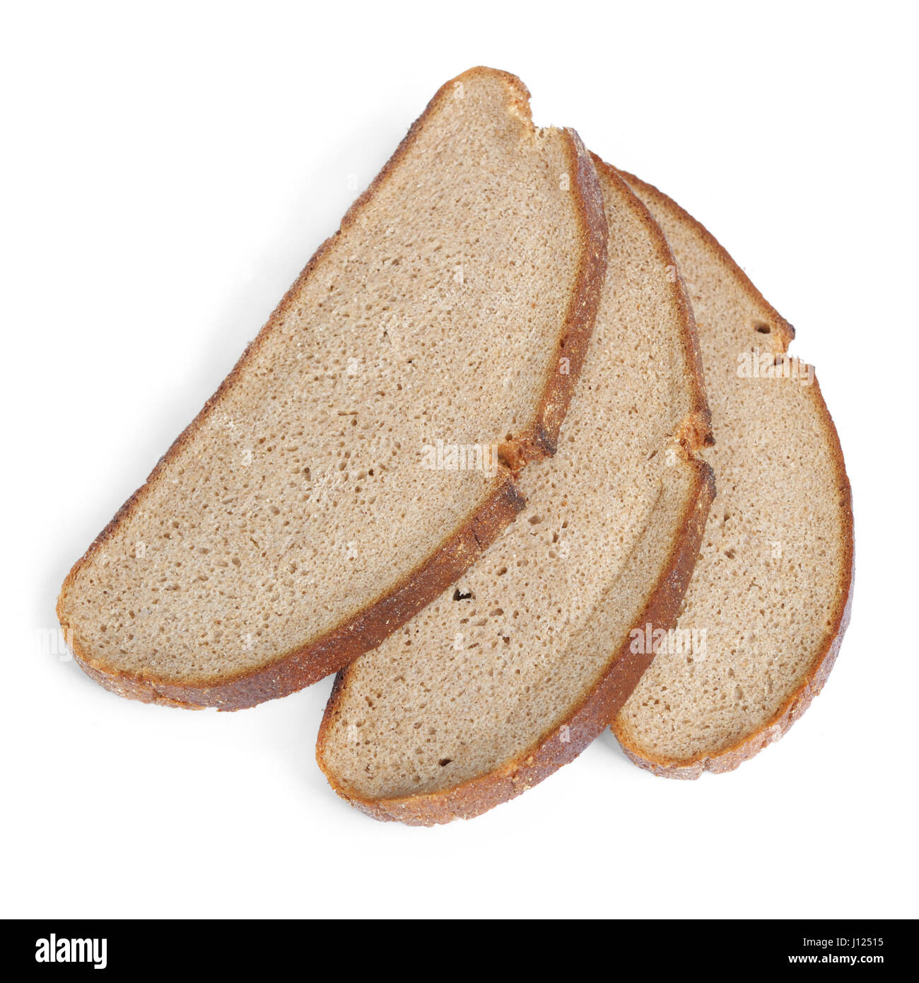 Cuts of bread isolated on white background Stock Photo - Alamy