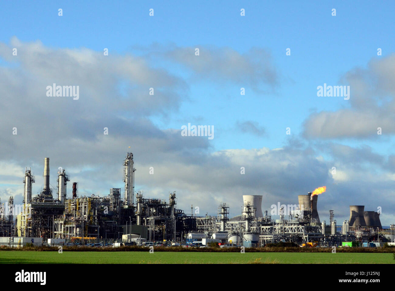 The Grangemouth petrochemical complex in shutdown mode with only a ...
