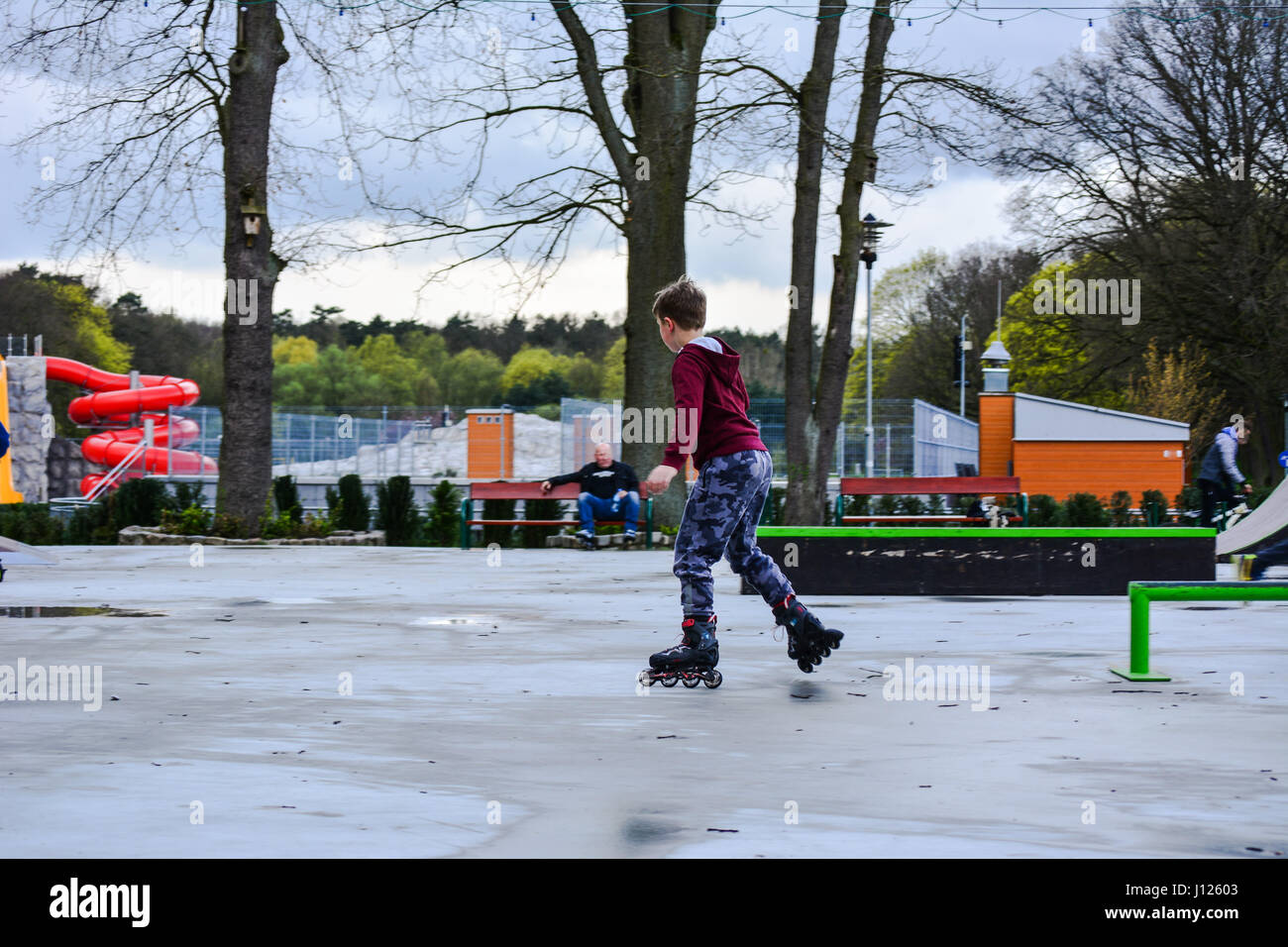 inline roller skating Stock Photo - Alamy