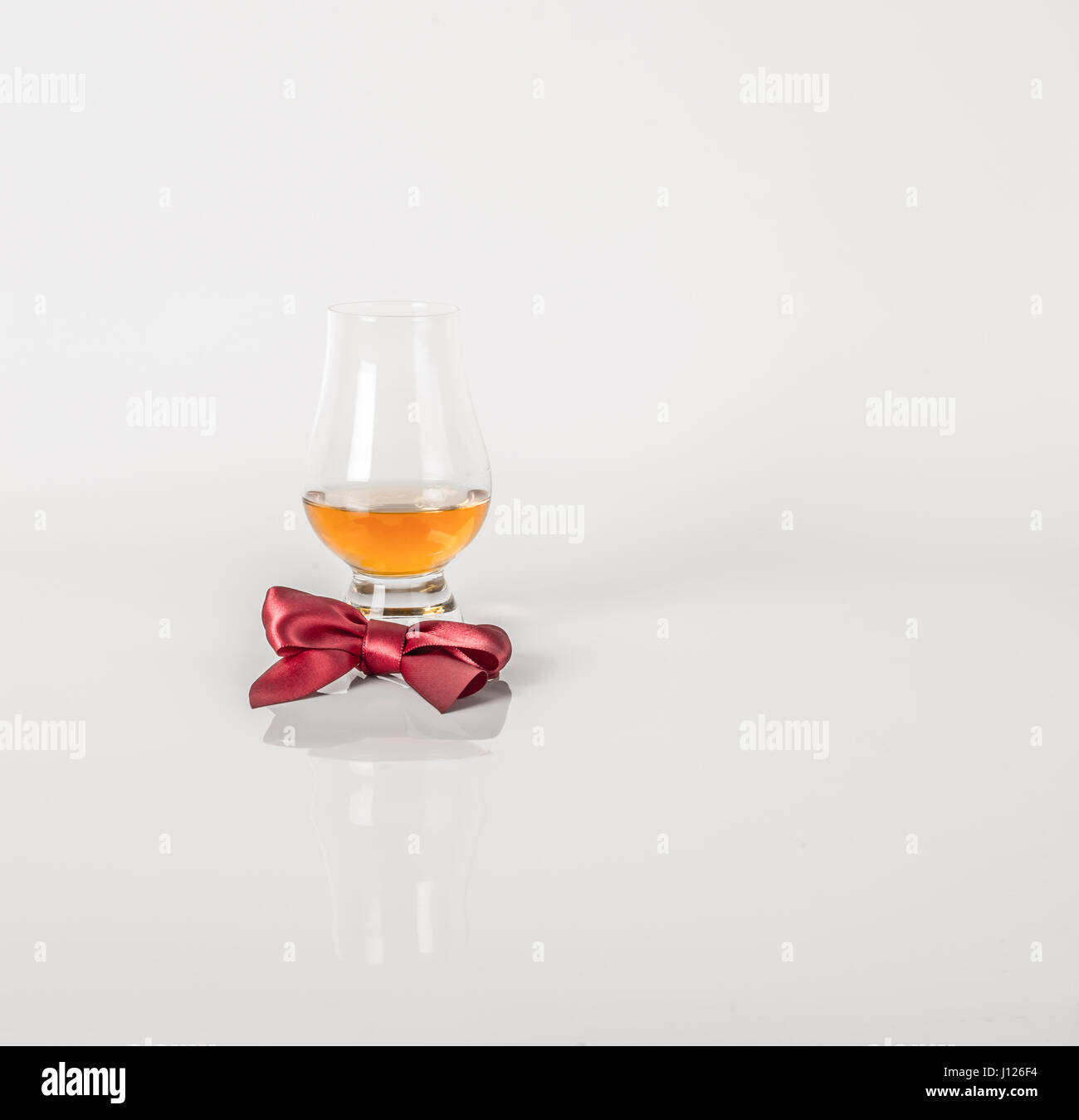 Single malt tasting glass, single malt whisky in a glass, white ...