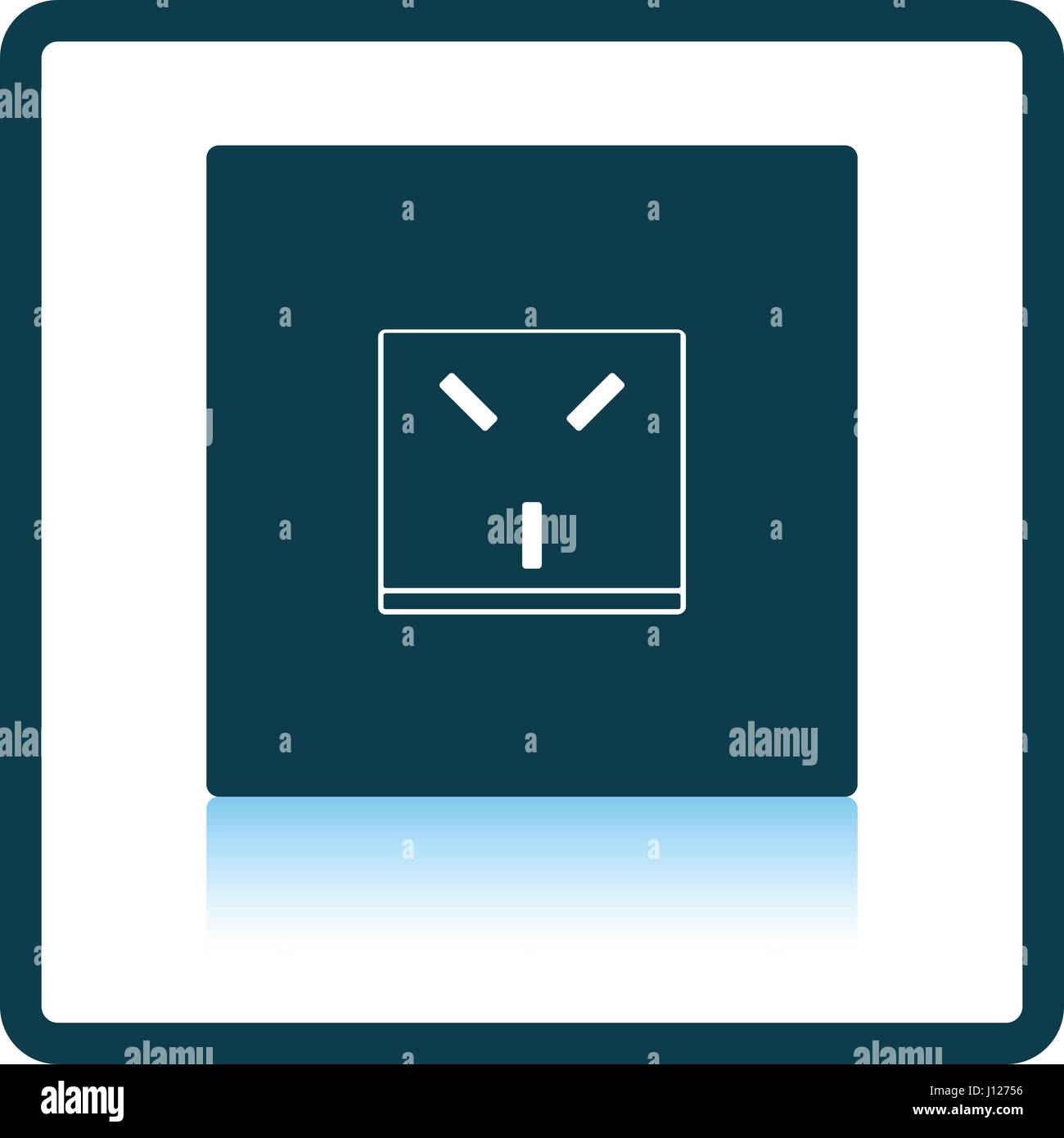 Israel electrical socket icon. Shadow reflection design. Vector ...