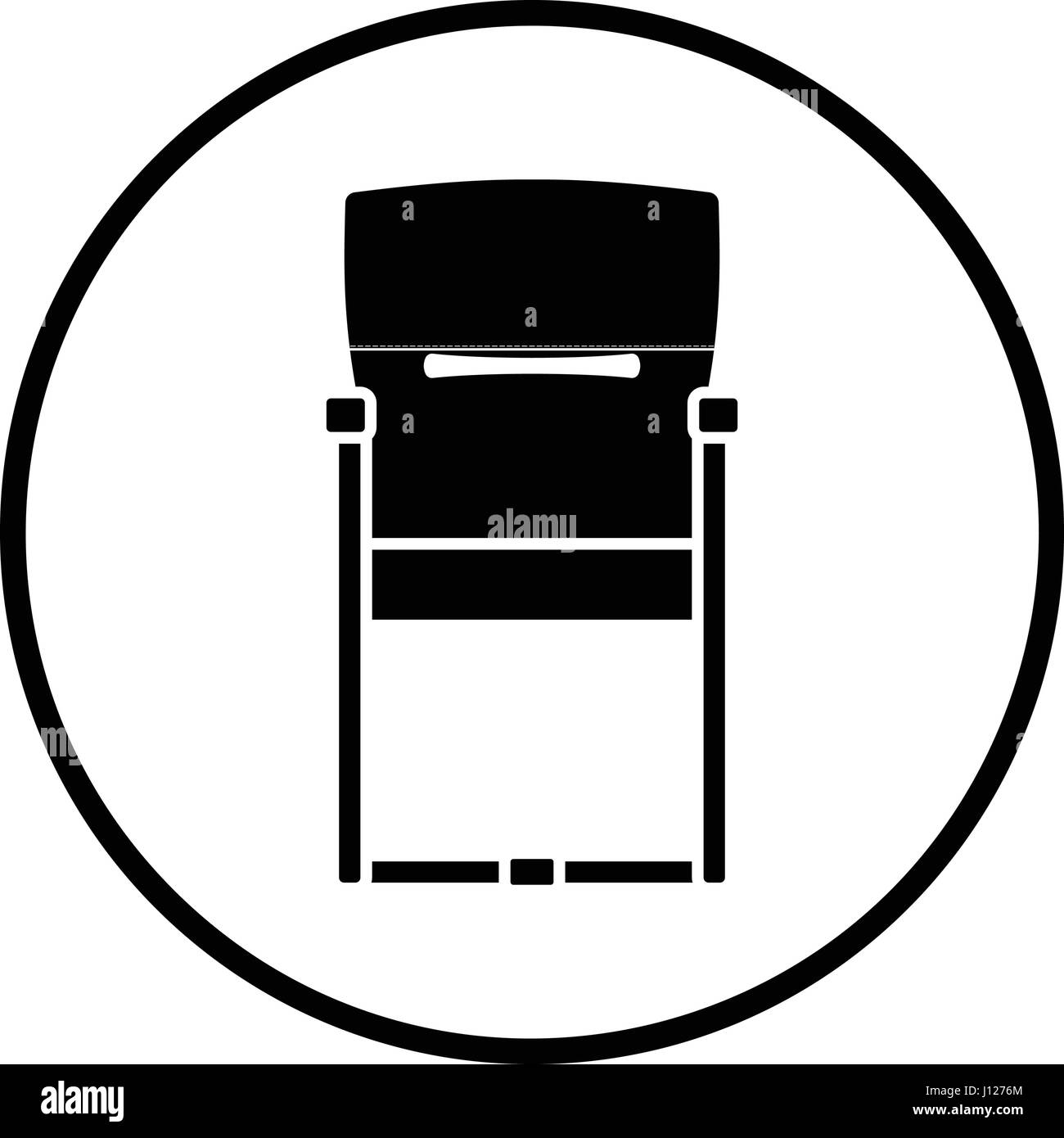 Guest office chair icon. Thin circle design. Vector illustration Stock ...