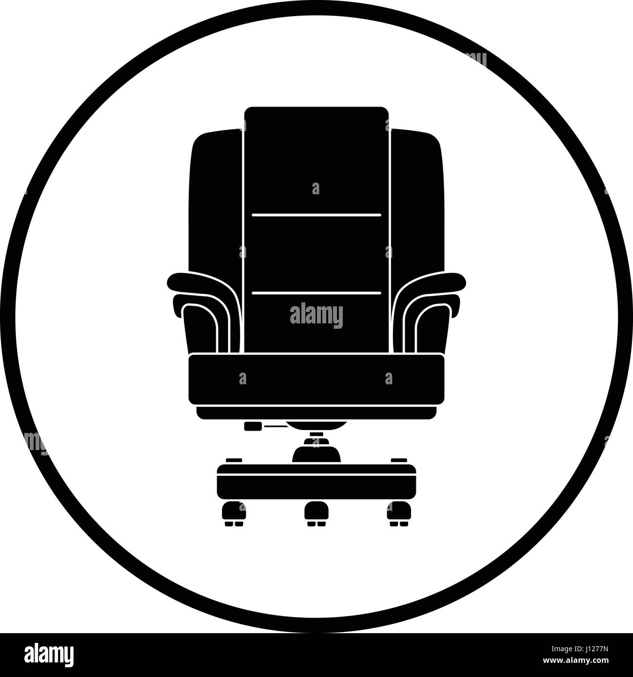 Boss armchair icon. Thin circle design. Vector illustration Stock ...