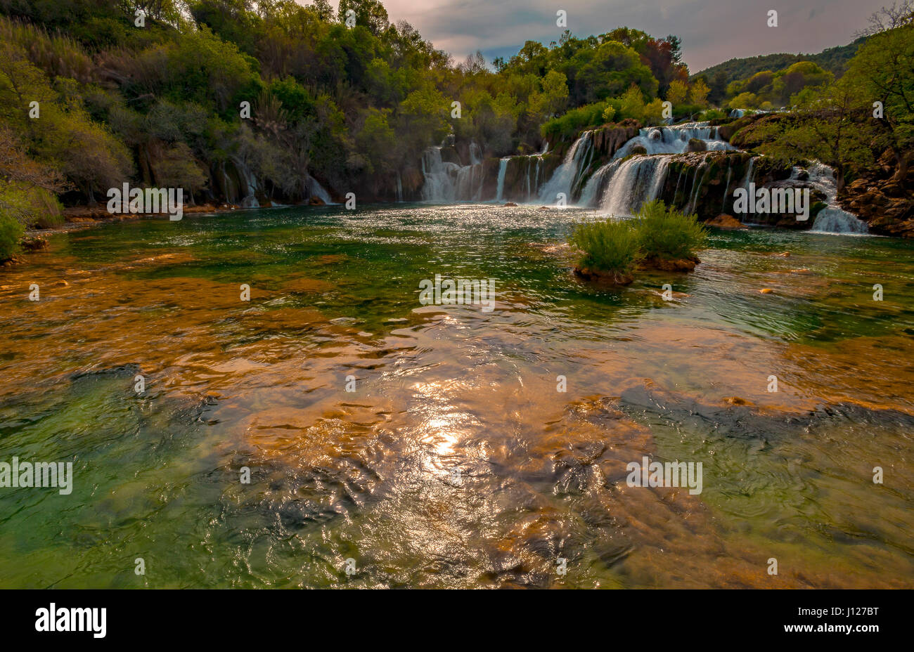 Croatia Dalmatia Krka National Park - Skradin- Skradinski Buk - waterfall Stock Photo - Alamy