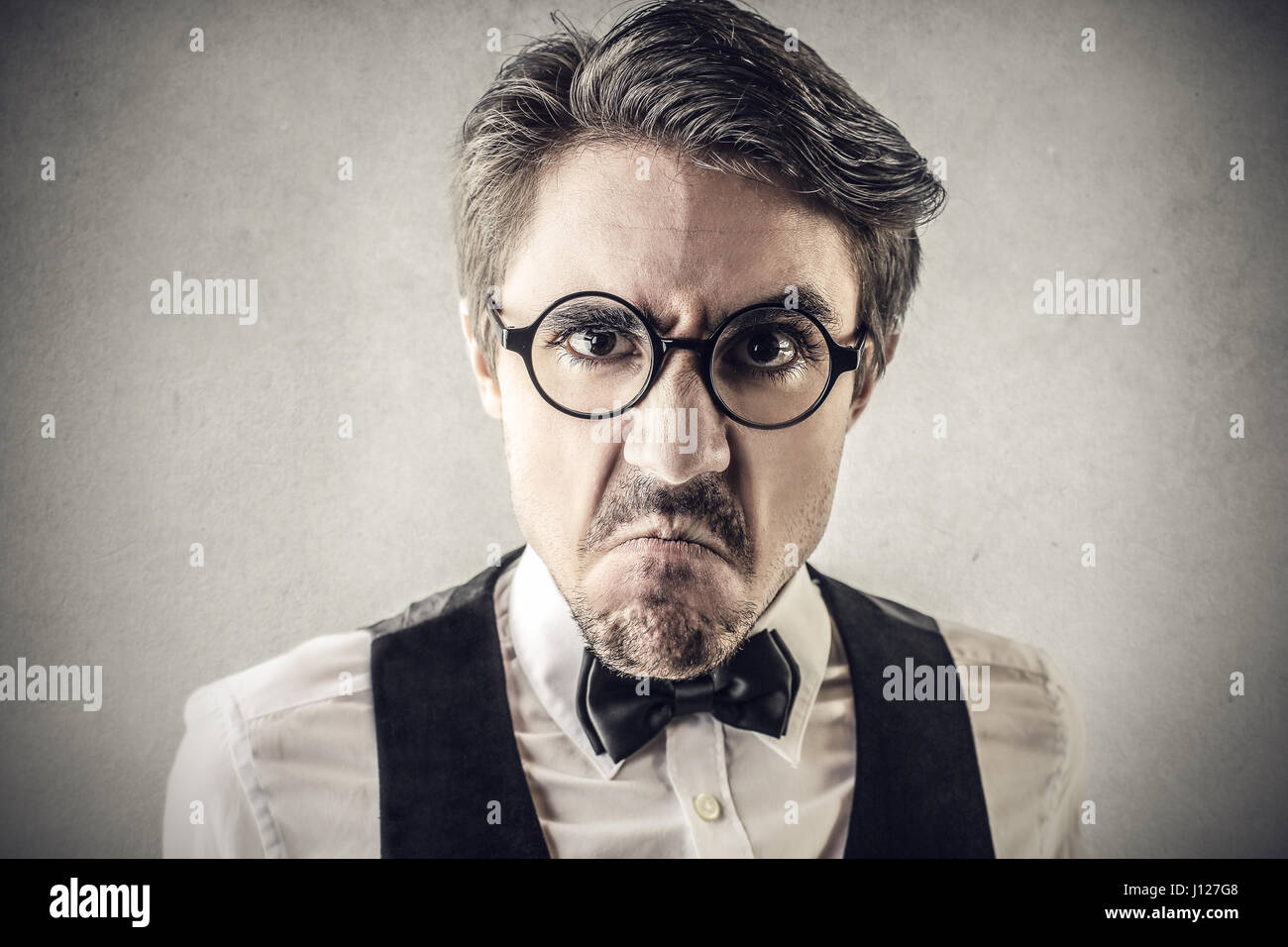 Portrait of angry man Stock Photo - Alamy