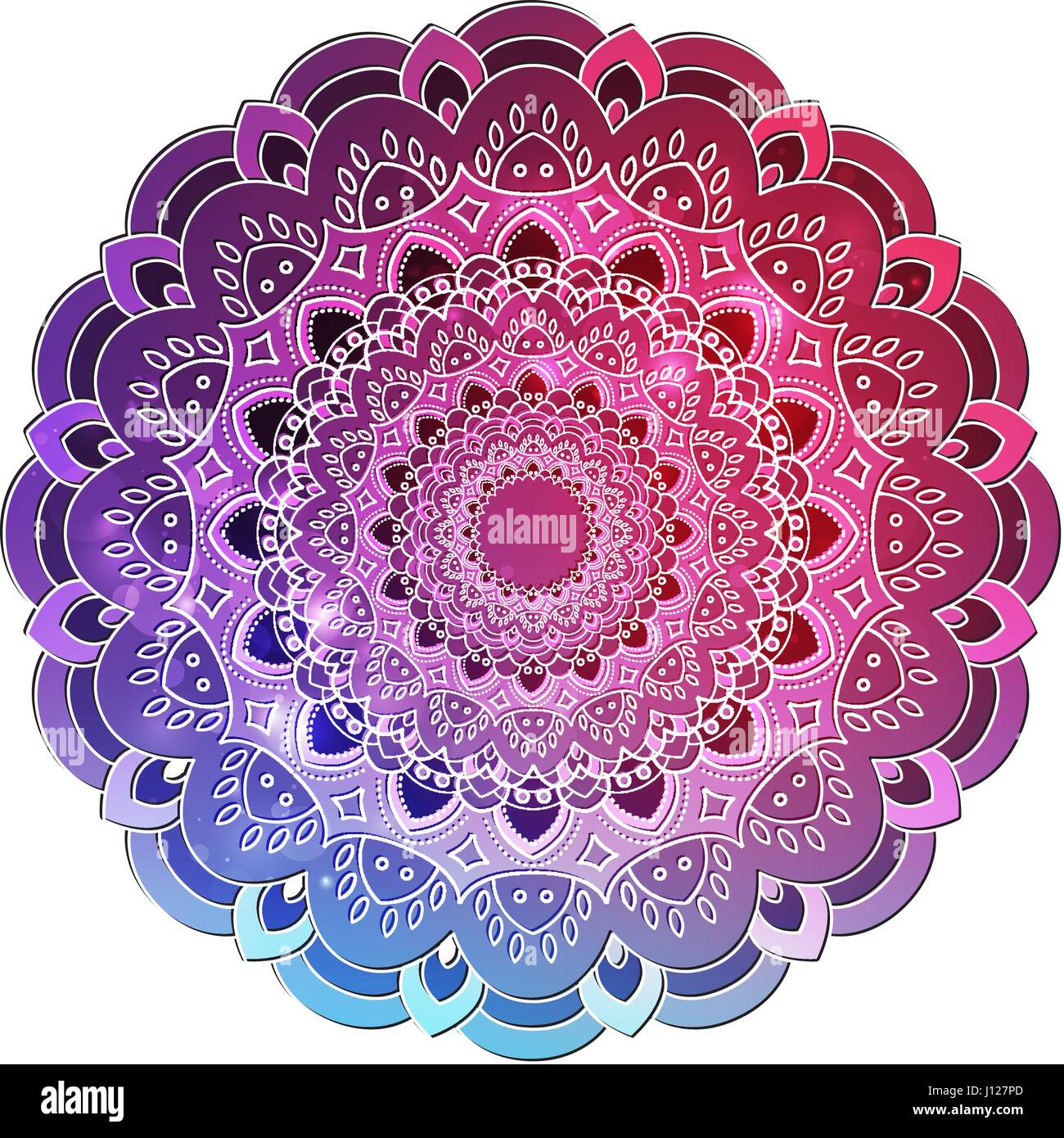 Decorative arabic round lace ornate mandala Stock Vector Image & Art ...