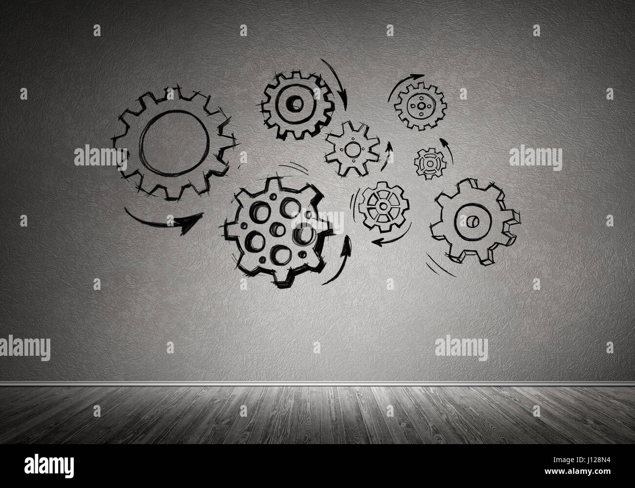 Gear mechanism as teamwork concept Stock Photo - Alamy