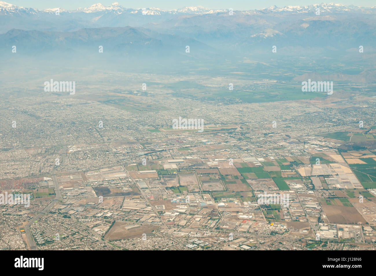 Aerial View of Santiago - Chile Stock Photo - Alamy