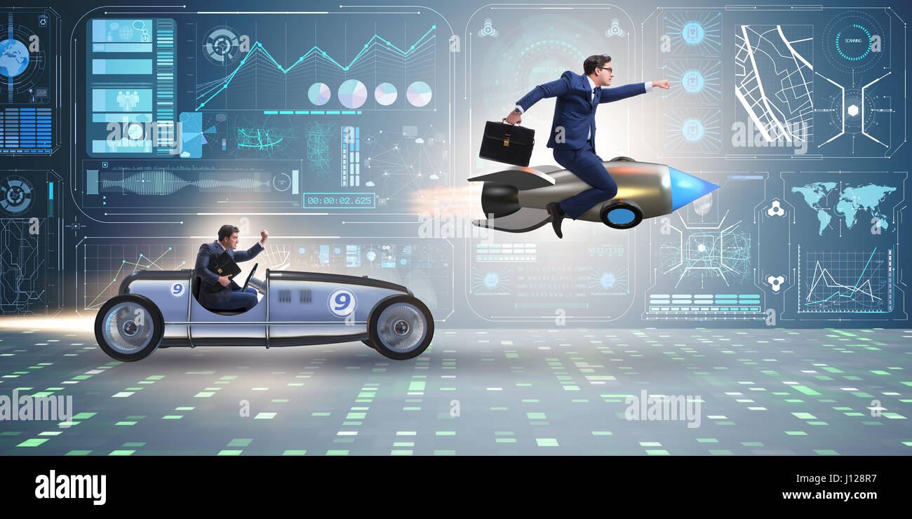 Competition concept with business people competing Stock Photo - Alamy