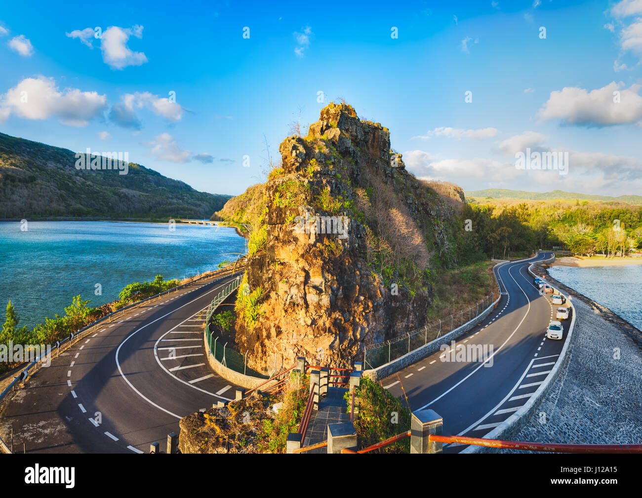 Maconde view point. Mauritius island. Panorama Stock Photo - Alamy