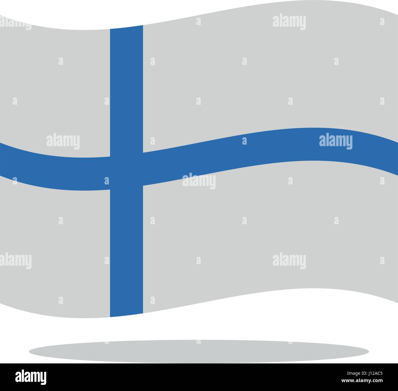 Wavy finnish flag Stock Vector Images - Alamy