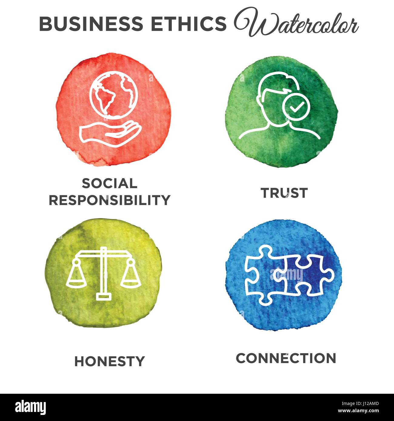 Business Ethics Outline Icon Set Stock Vector Image & Art - Alamy