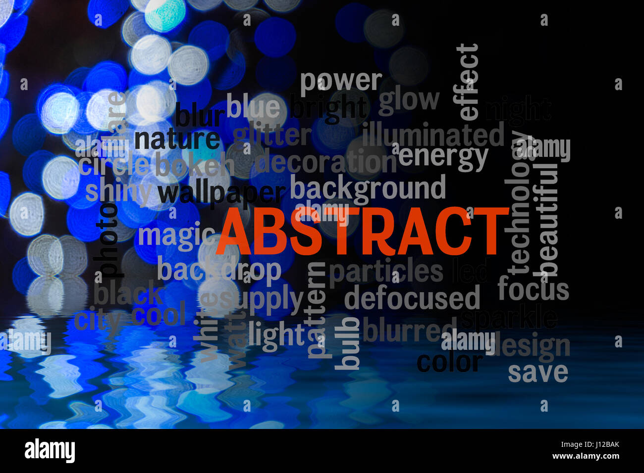 Word ABSTRACT with blurred light background Stock Photo - Alamy