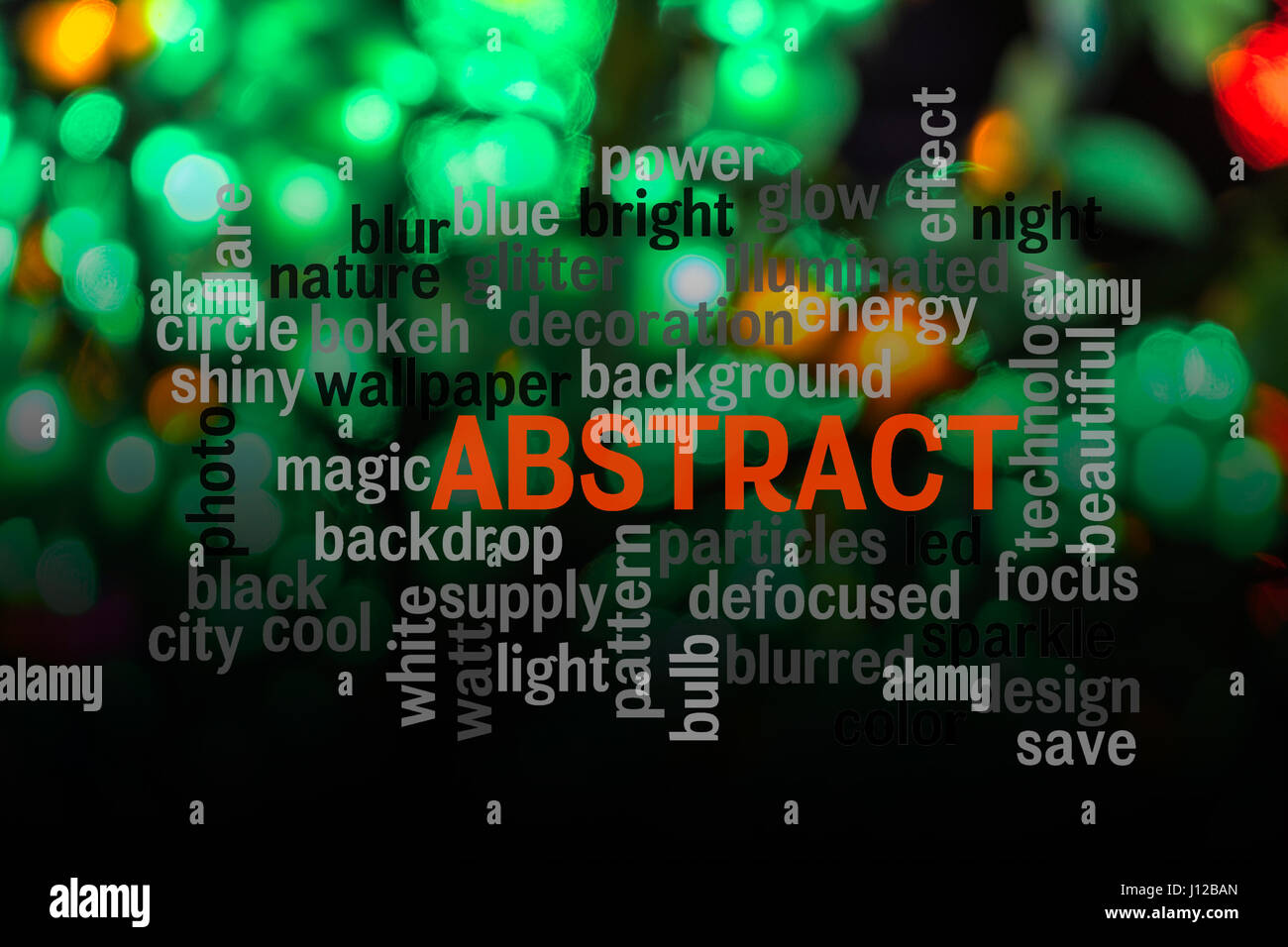 Word ABSTRACT with blurred light background Stock Photo - Alamy