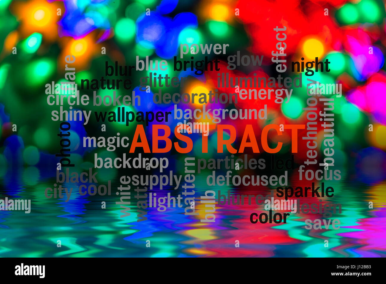 Word ABSTRACT with blurred light background Stock Photo - Alamy