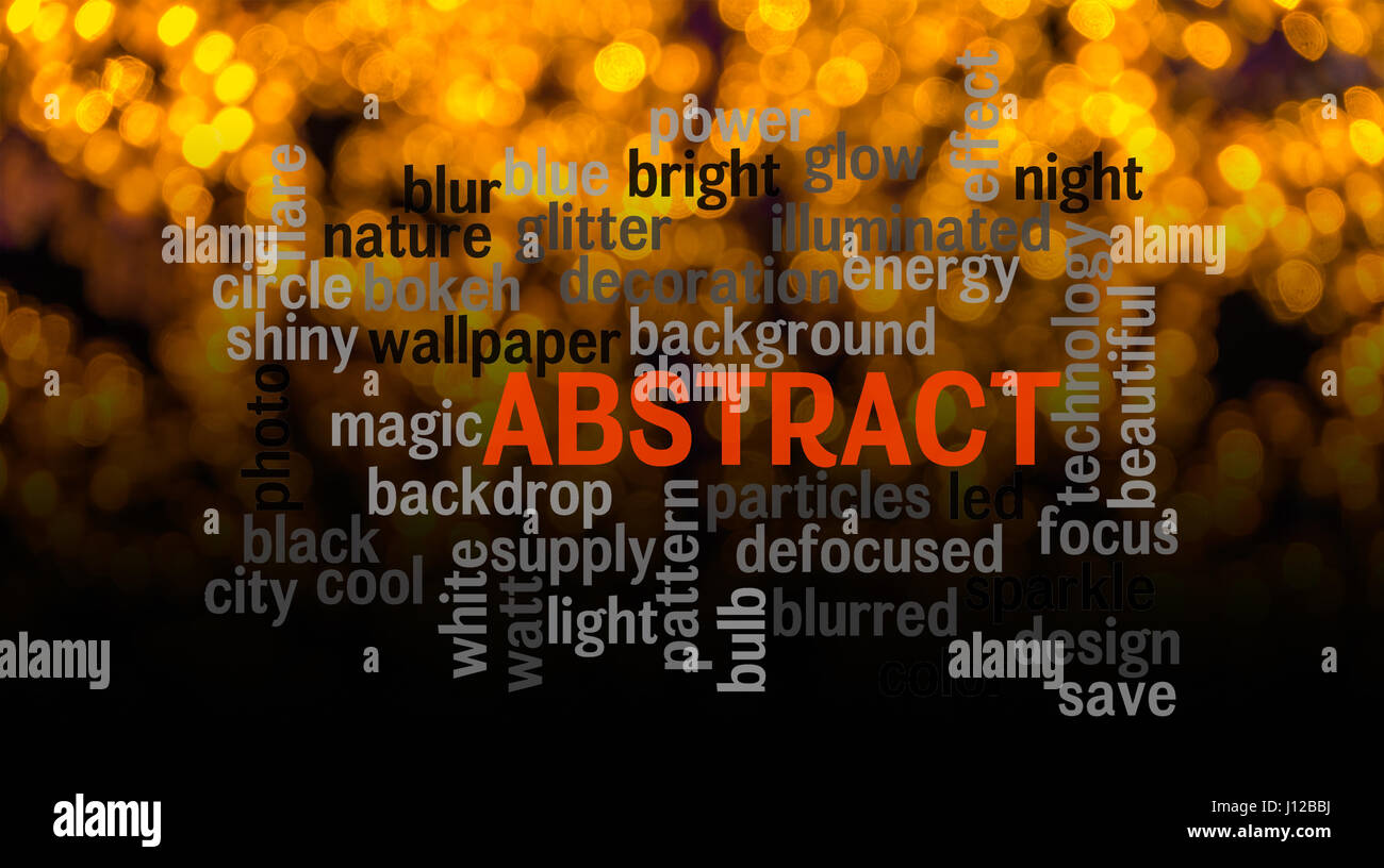 Word ABSTRACT with blurred light background Stock Photo - Alamy