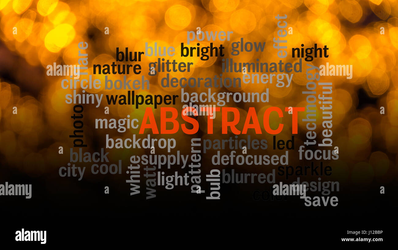 Word ABSTRACT with blurred light background Stock Photo - Alamy