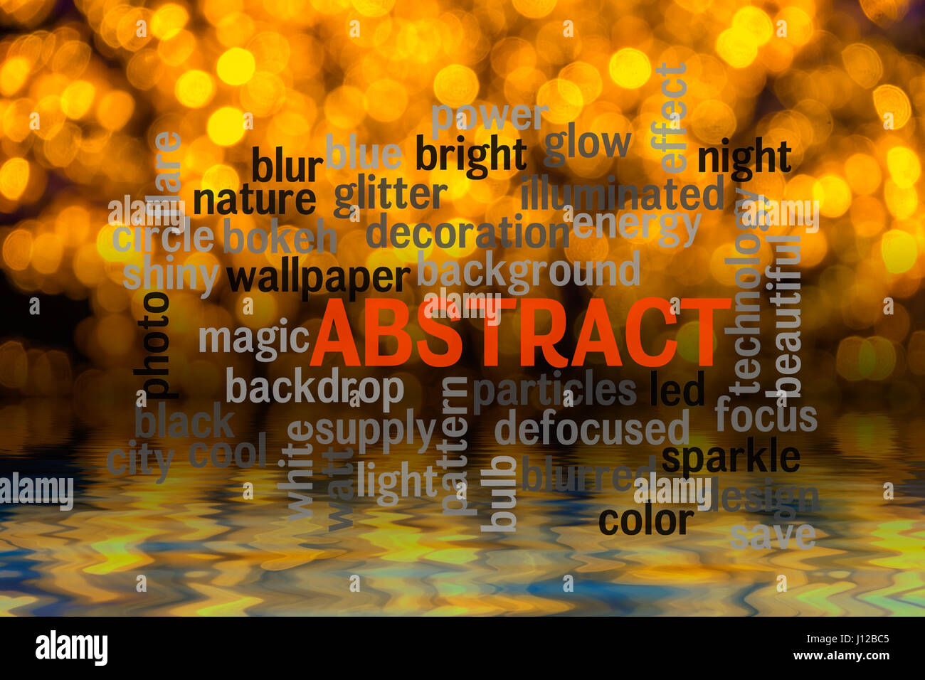 Word ABSTRACT with blurred light background Stock Photo - Alamy