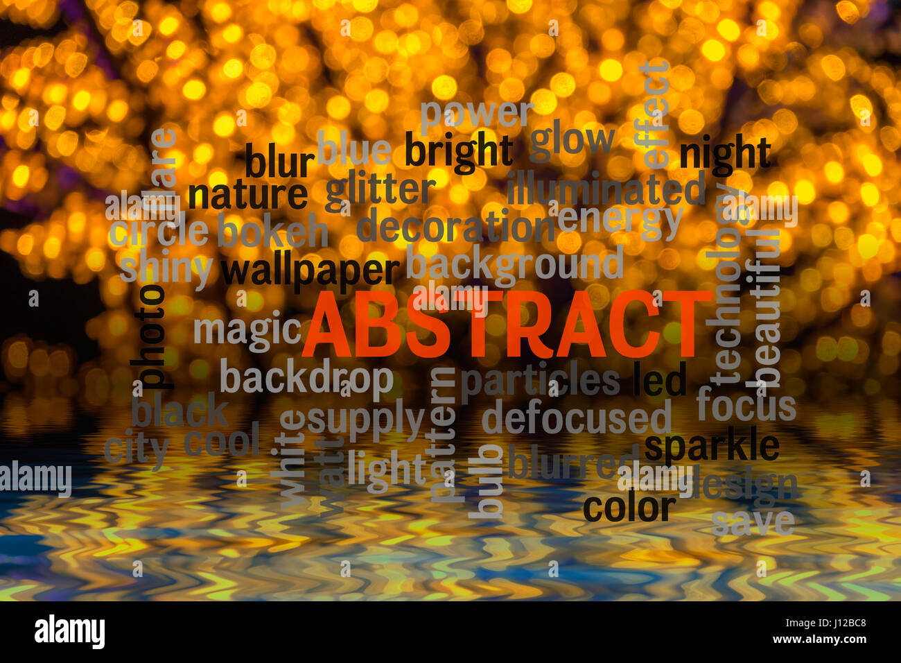 Word ABSTRACT with blurred light background Stock Photo - Alamy