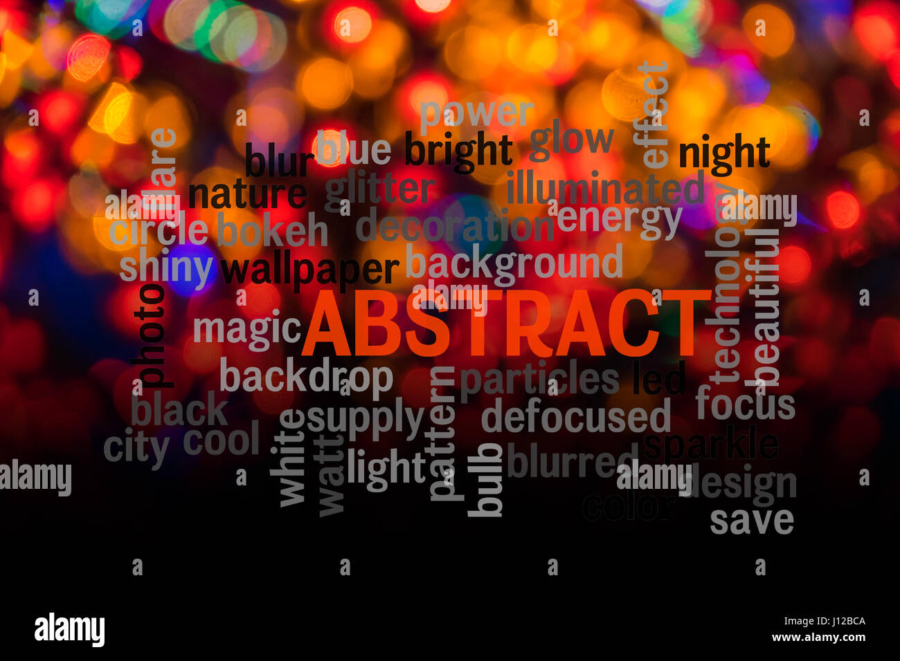 Word ABSTRACT with blurred light background Stock Photo - Alamy