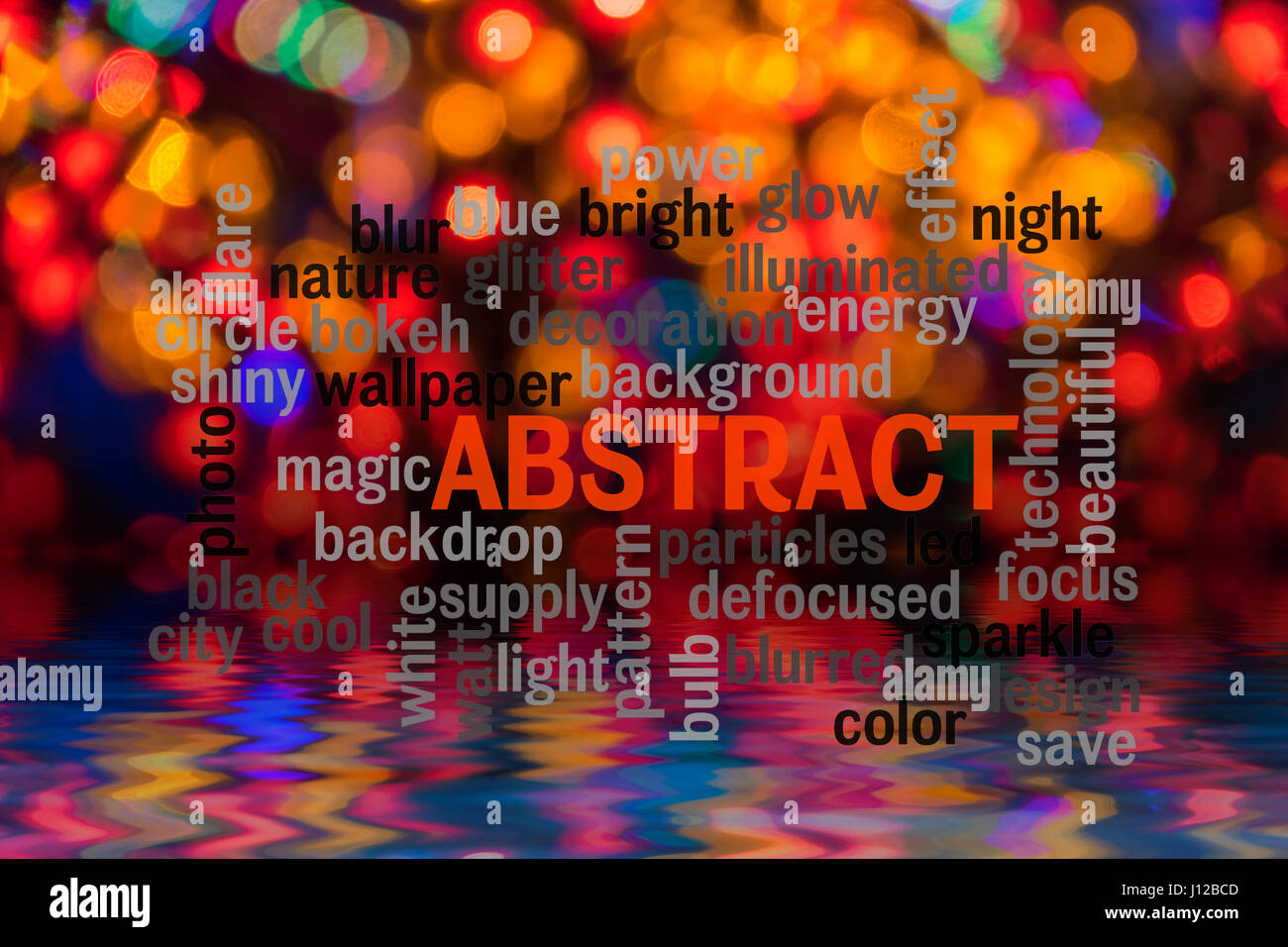 Word ABSTRACT with blurred light background Stock Photo - Alamy