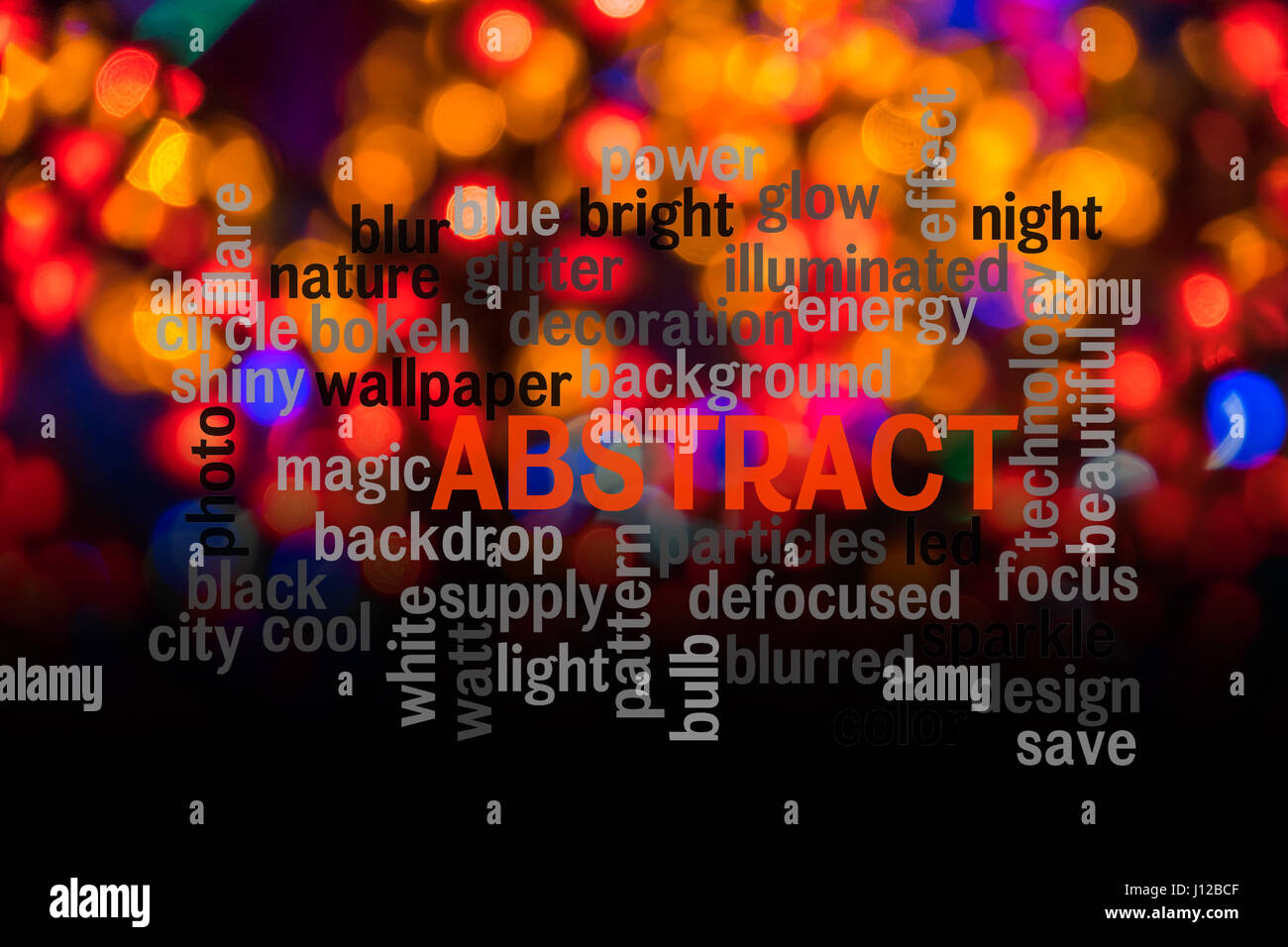 Word ABSTRACT with blurred light background Stock Photo - Alamy