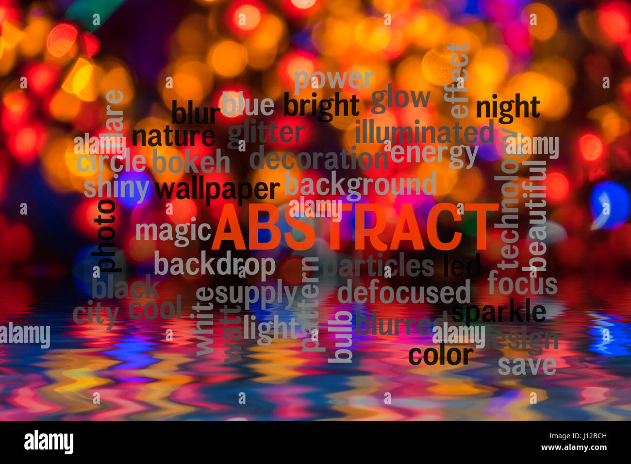 Word ABSTRACT with blurred light background Stock Photo - Alamy