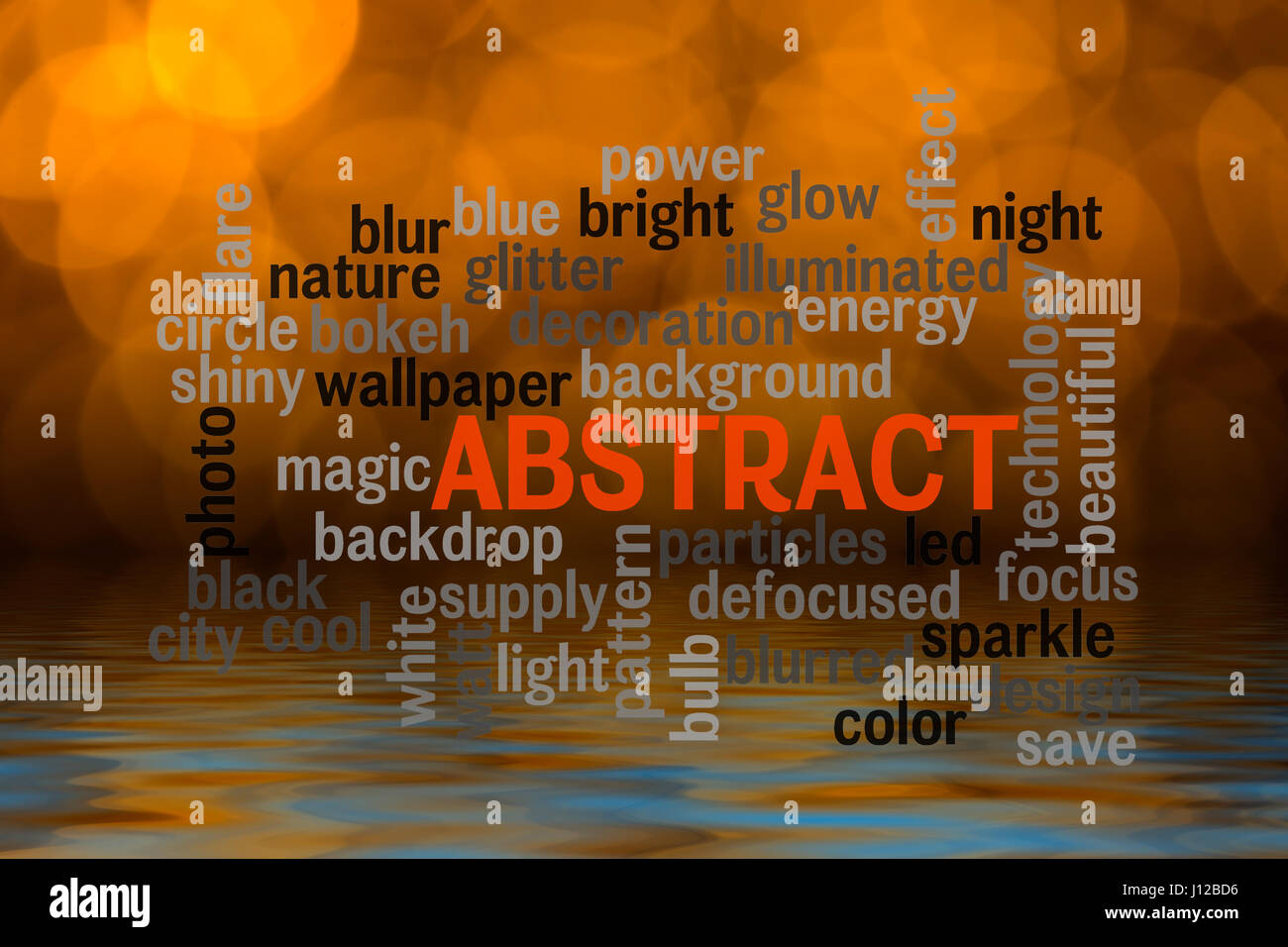 Word ABSTRACT with blurred light background Stock Photo - Alamy