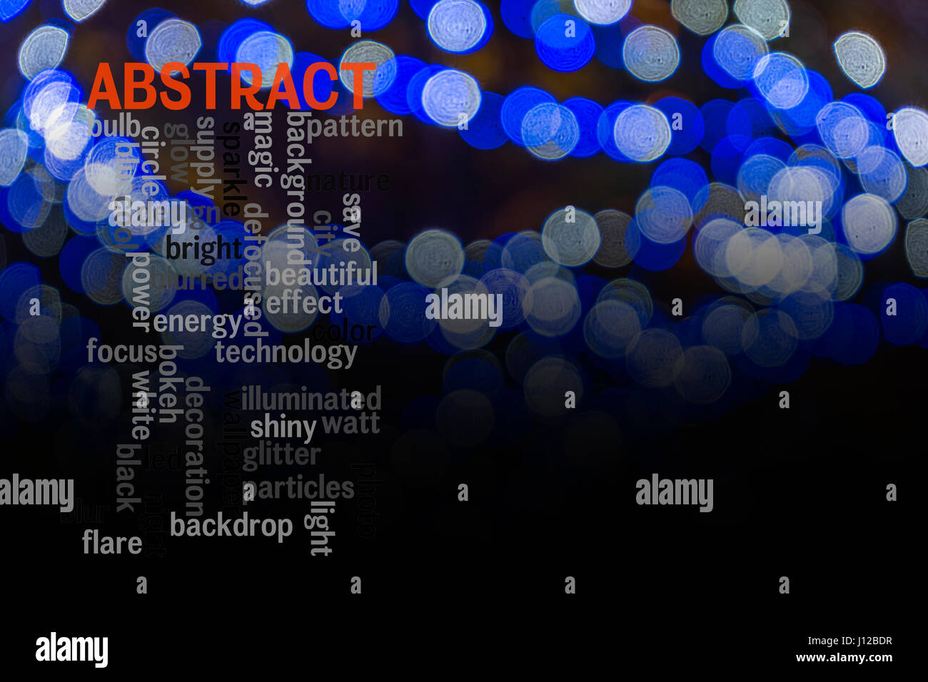 Word ABSTRACT with blurred light background Stock Photo - Alamy
