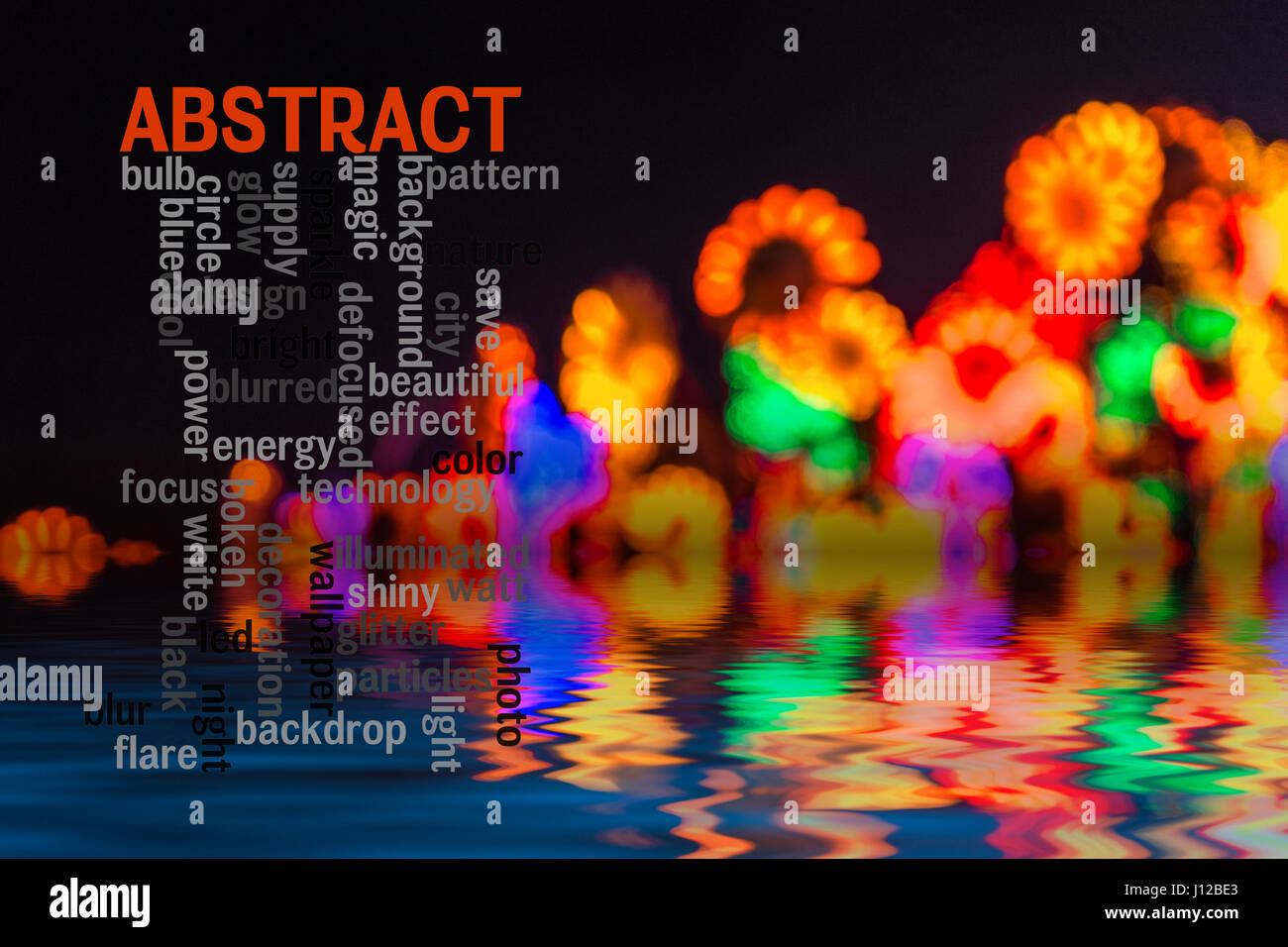 Word ABSTRACT with blurred light background Stock Photo - Alamy