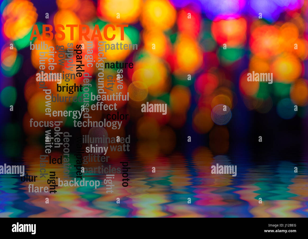 Word ABSTRACT with blurred light background Stock Photo - Alamy