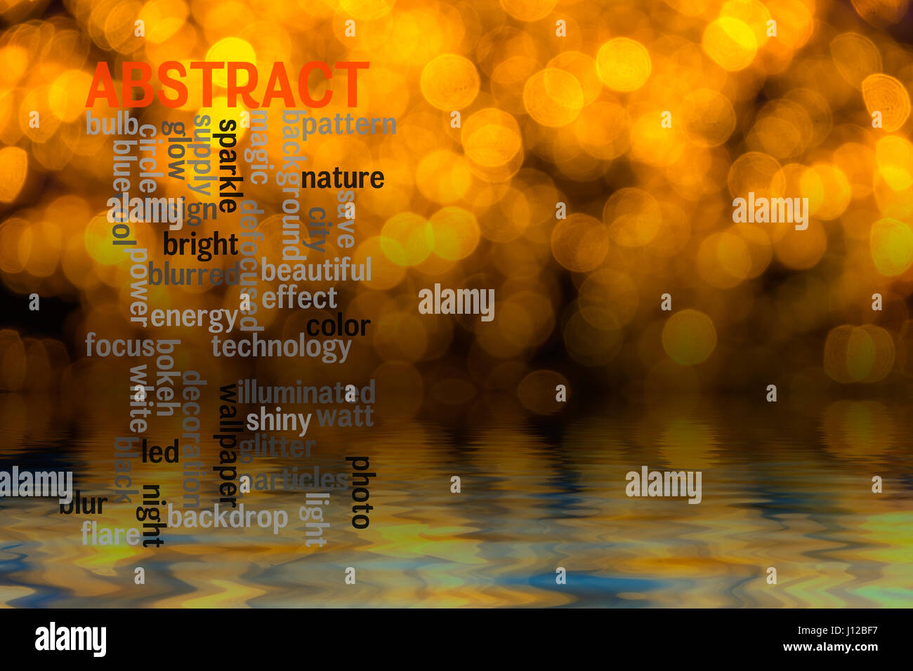 Word ABSTRACT with blurred light background Stock Photo - Alamy