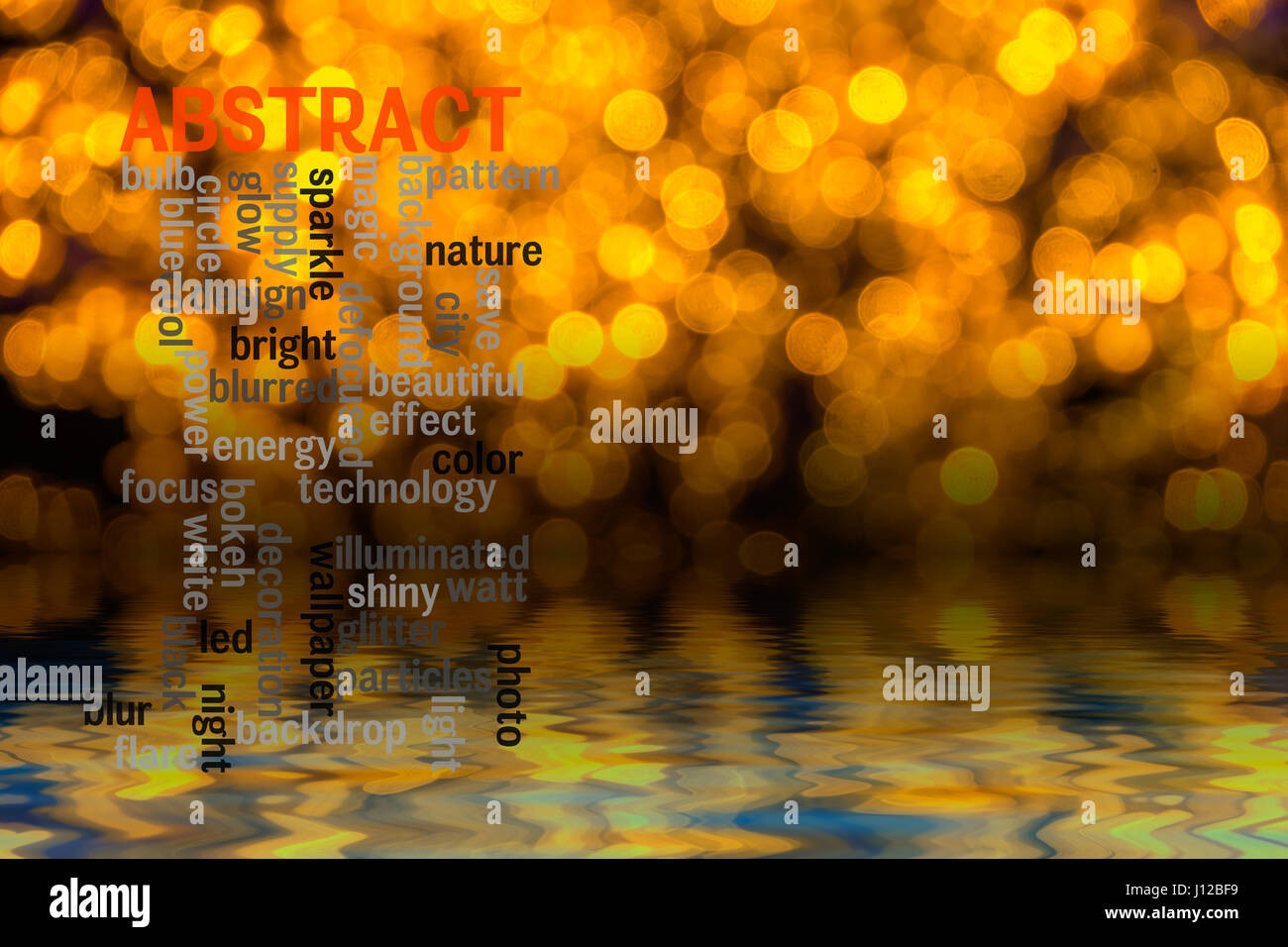 Word ABSTRACT with blurred light background Stock Photo - Alamy