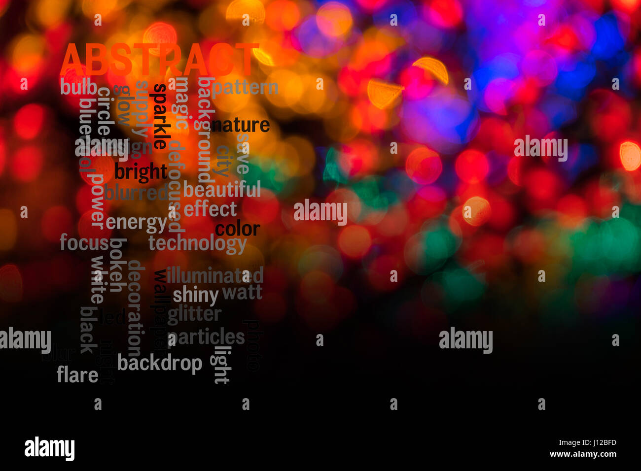 Word ABSTRACT with blurred light background Stock Photo - Alamy