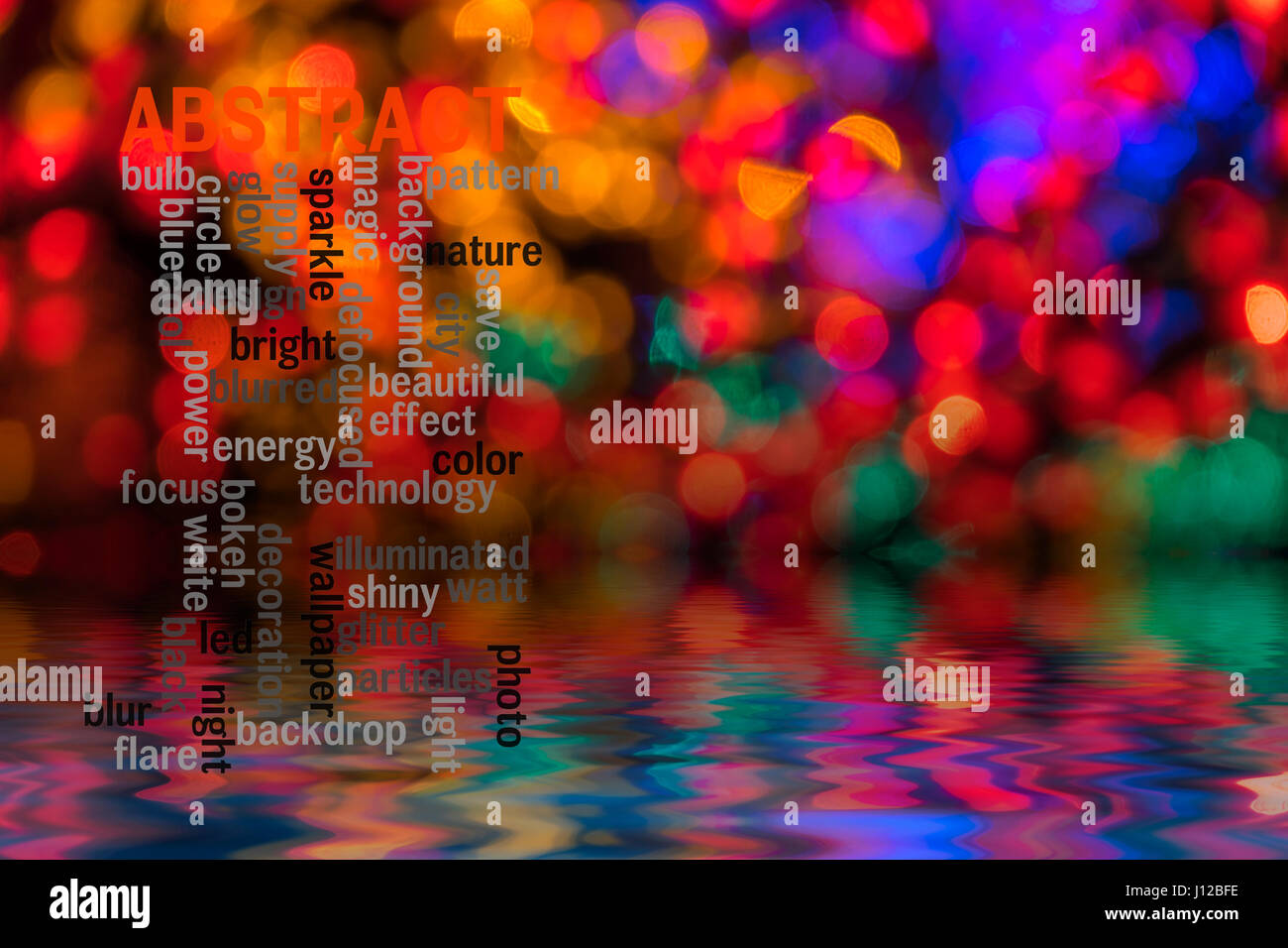 Word ABSTRACT with blurred light background Stock Photo - Alamy