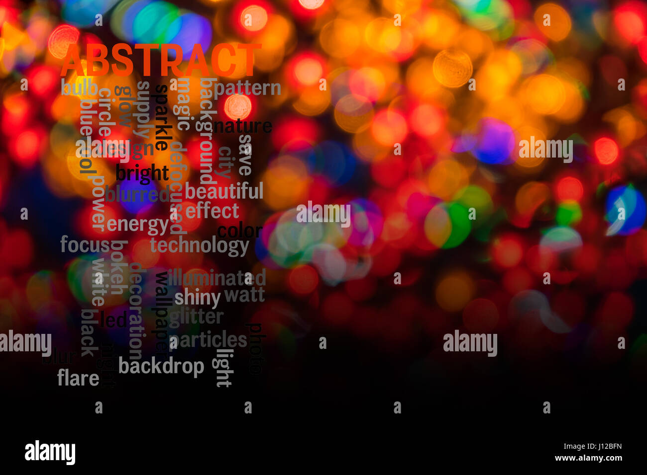 Word ABSTRACT with blurred light background Stock Photo - Alamy
