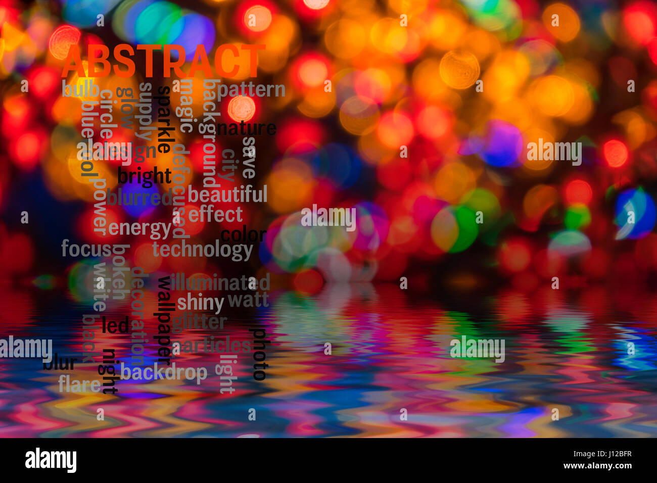 Word ABSTRACT with blurred light background Stock Photo - Alamy