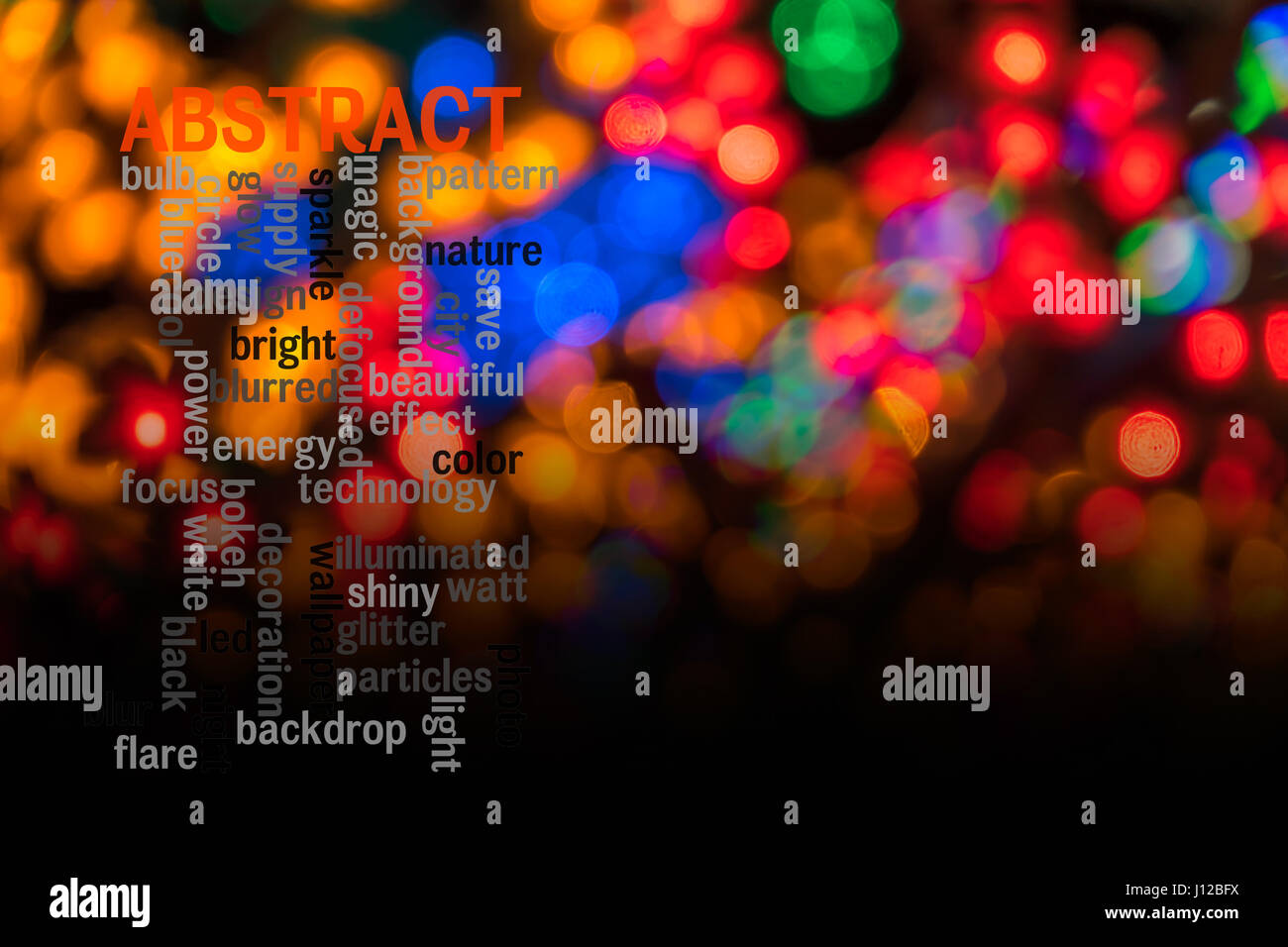 Word ABSTRACT with blurred light background Stock Photo - Alamy